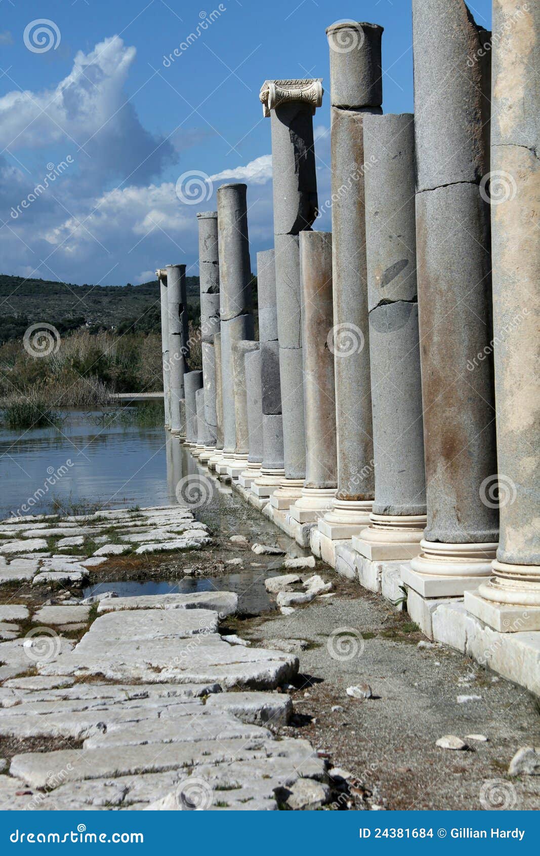 Roman Columns stock photo. Image of marble, water, line - 24381684