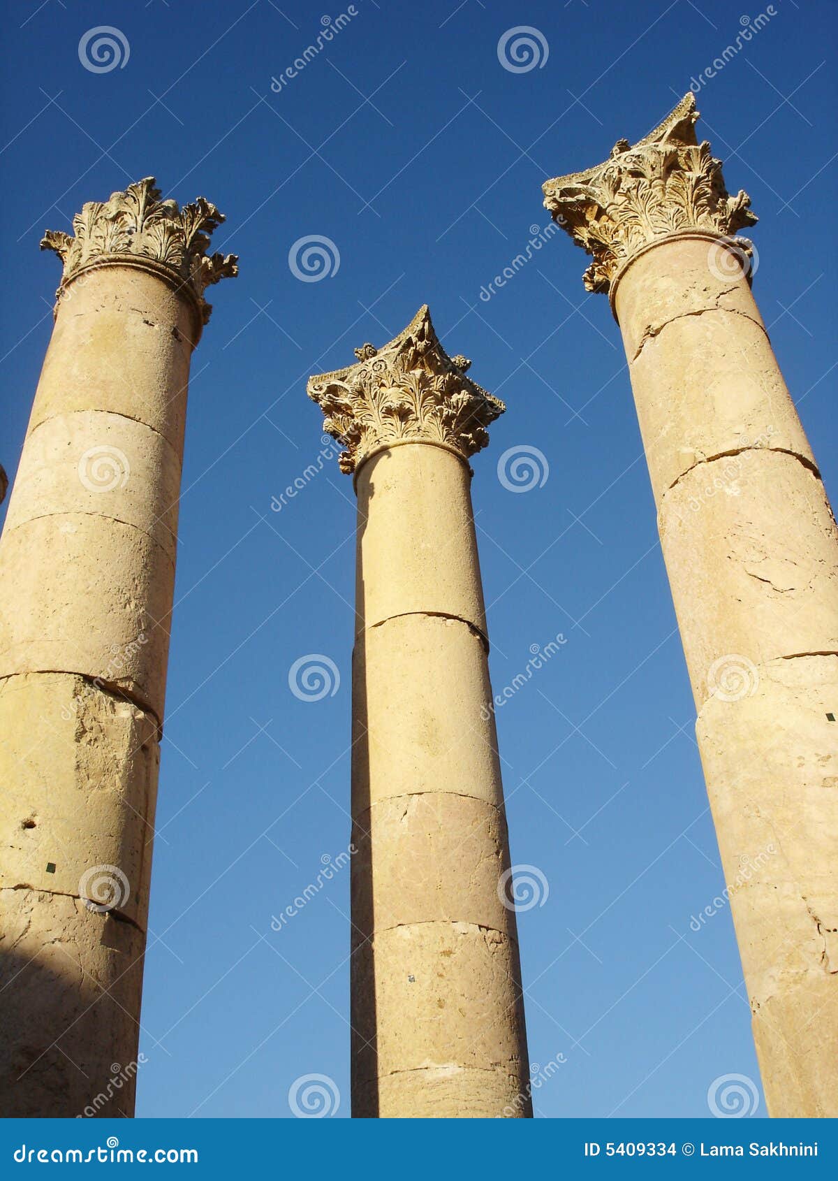 Roman Columns stock photo. Image of stone, blue, ancient - 5409334