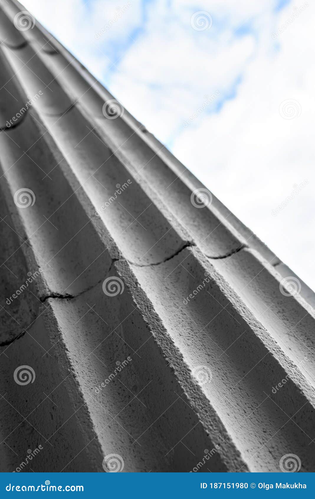 Roman Columns of the Building are Gray, Gray Gradient, Perspective ...