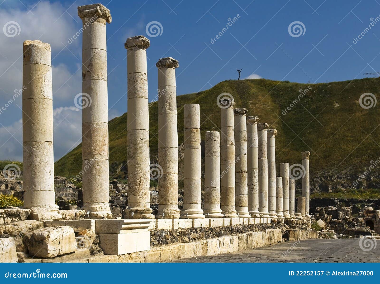 Roman Columns in Israel Beit Shean Stock Image - Image of arch ...
