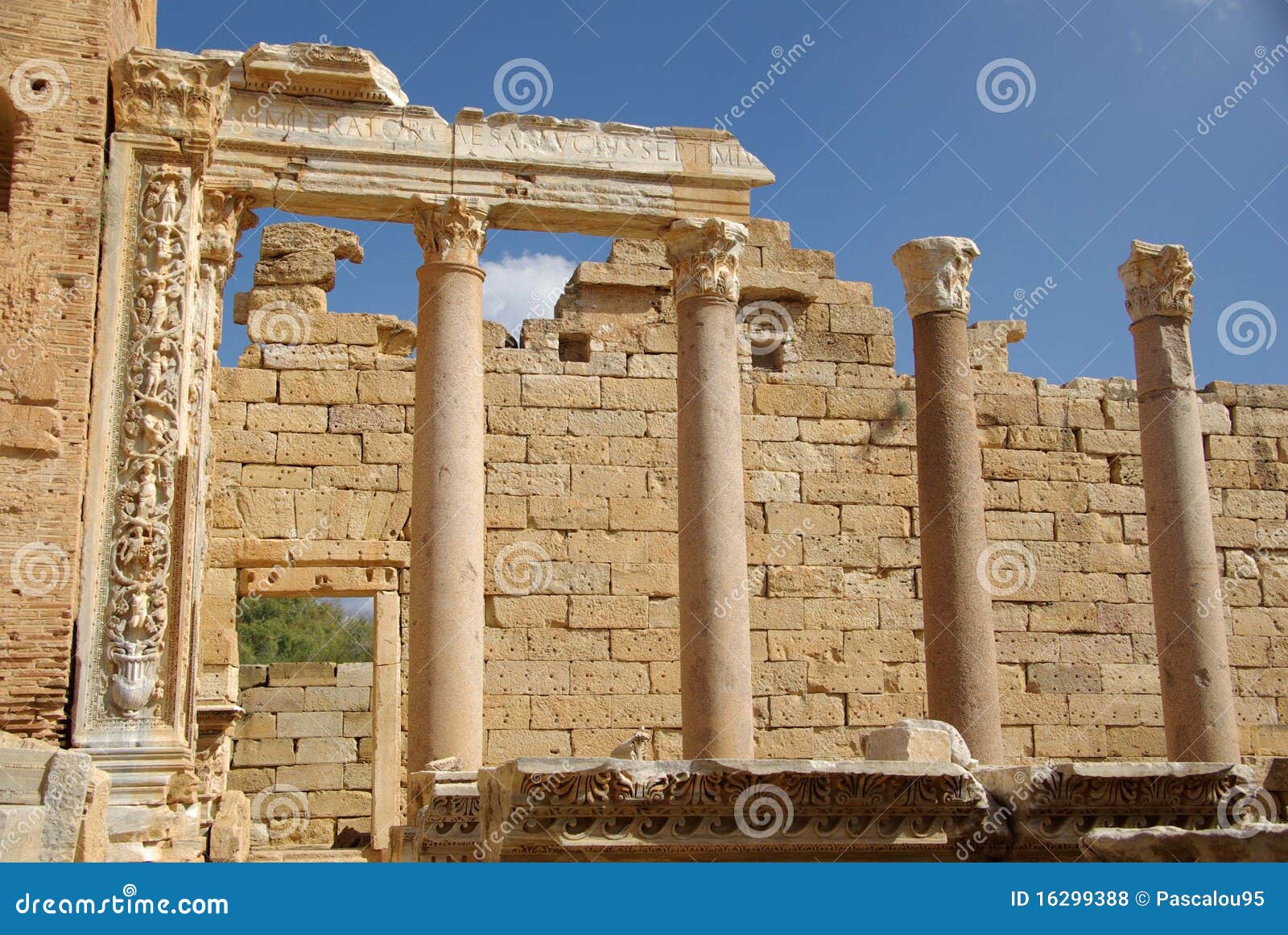Roman columns, Libya stock photo. Image of ancient, empire - 16299388
