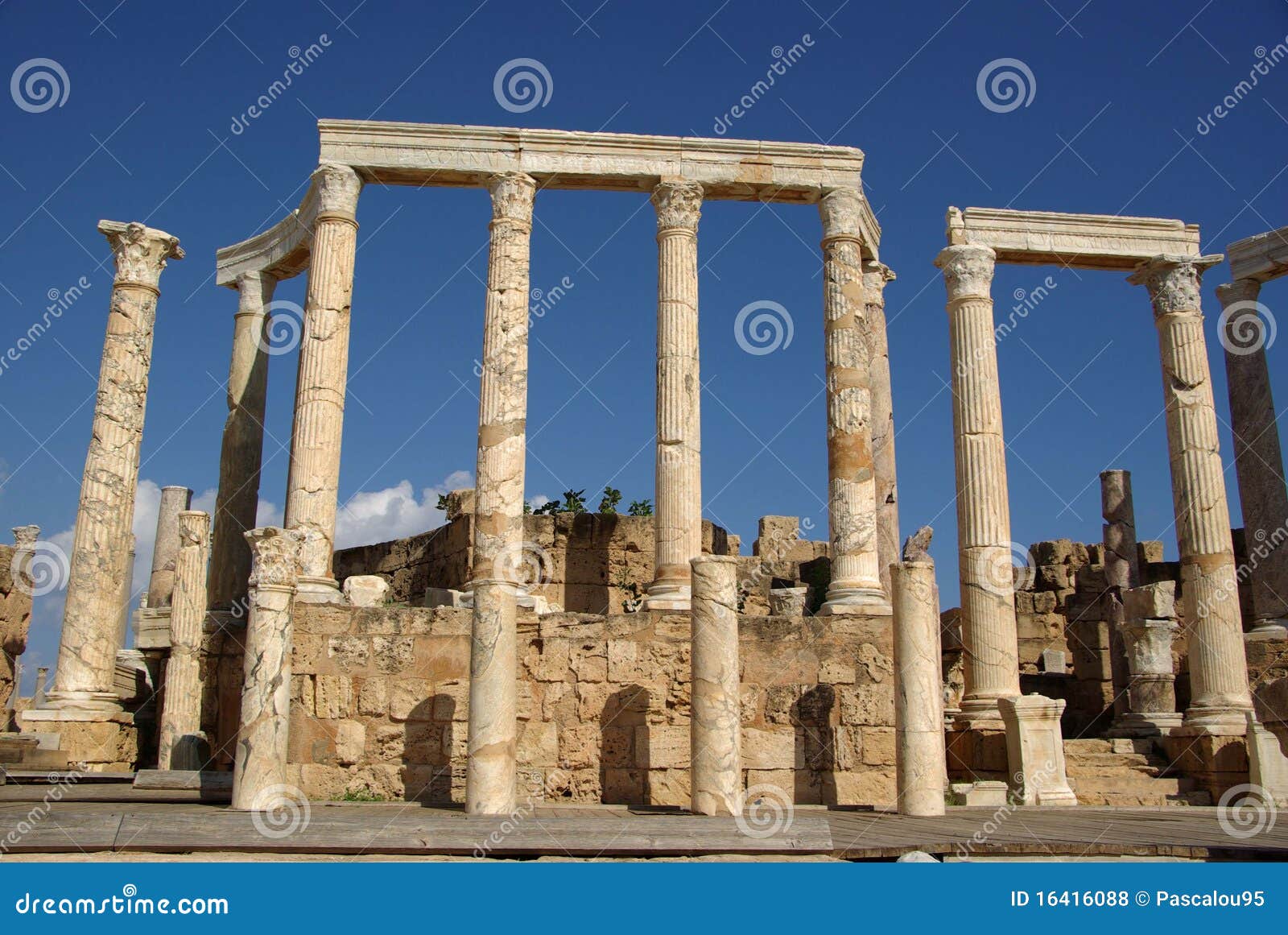 Roman columns, Libya stock photo. Image of empire, leptis - 16416088