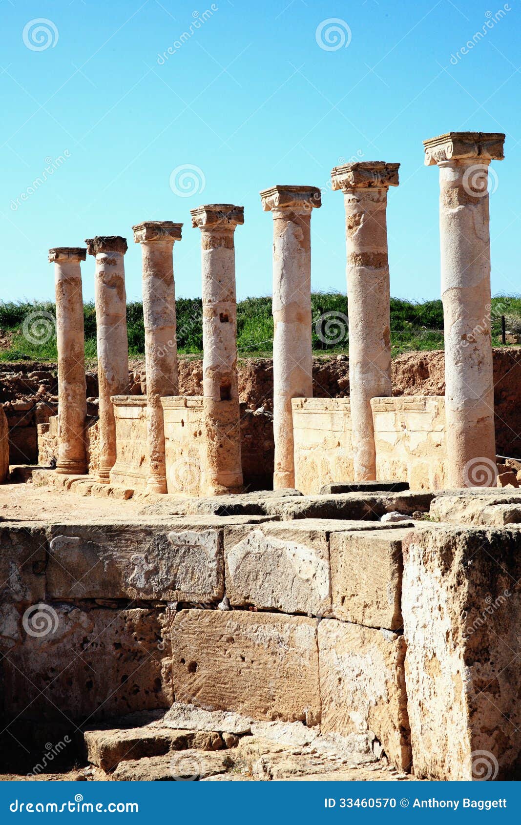 Roman Columns stock photo. Image of backgrounds, harbour - 33460570