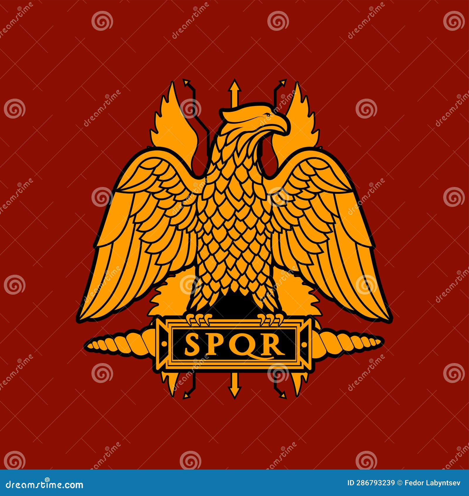 Roman Eagle Symbol Vector Illustration Stock Vector - Illustration of ...