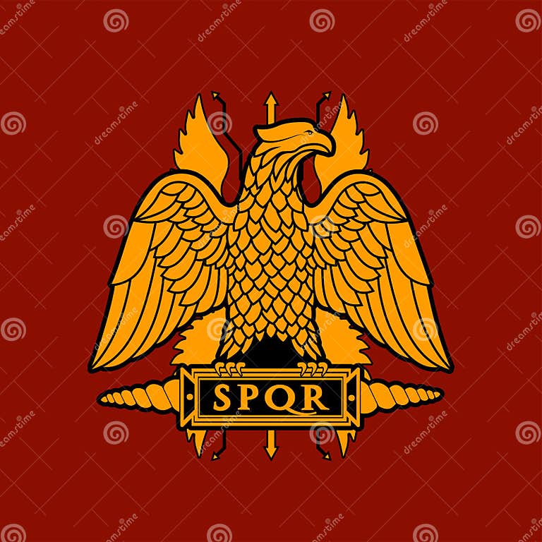 Roman Eagle Symbol Vector Illustration Stock Illustration ...
