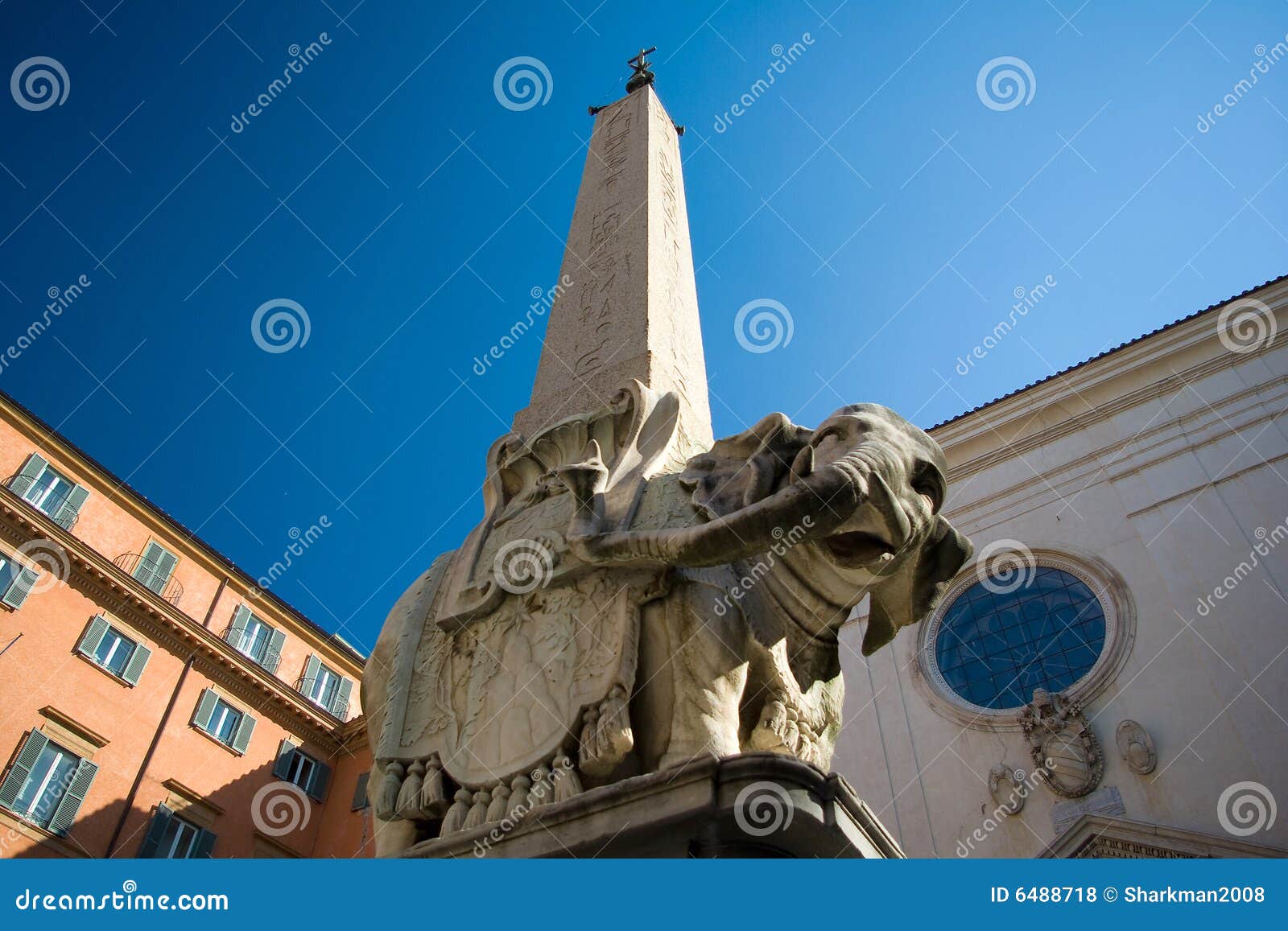 Roman Elephant with Obelisk Stock Photo - Image of place, rome: 6488718