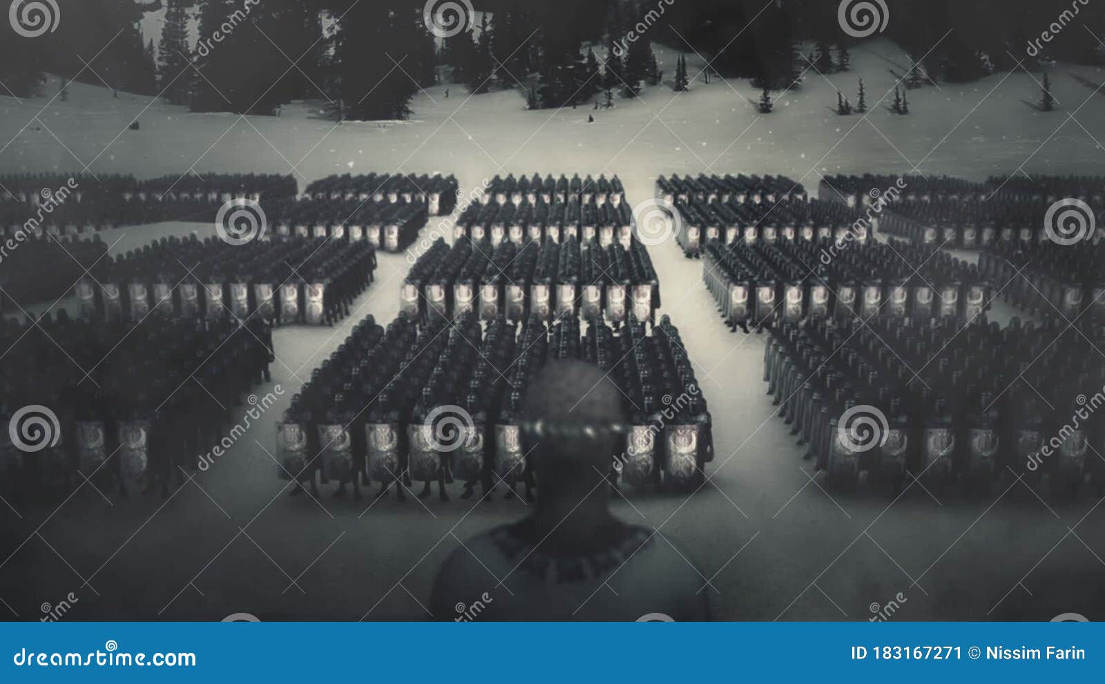 Roman Emperor in Front of His Massive Army in Formation Stock Video ...