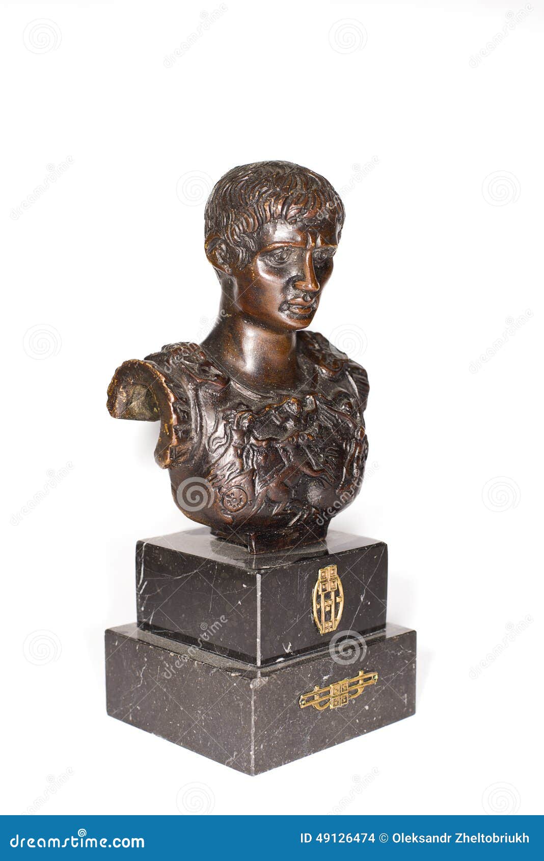 Roman Emperor Octavianus Augustus on a White Background Stock Photo ...