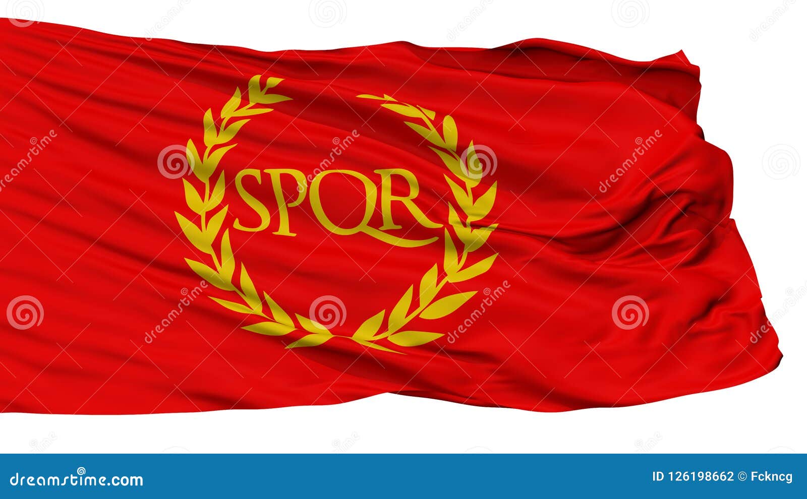 Roman Empire Spqr Flag, Isolated on White Stock Illustration ...