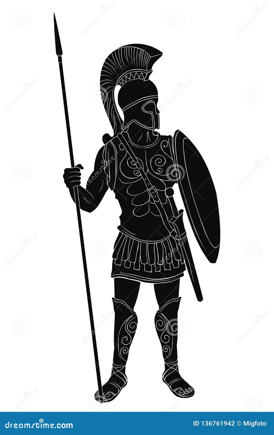 Roman Empire Warrior ilustración del vector. Ilustración de colosal ...