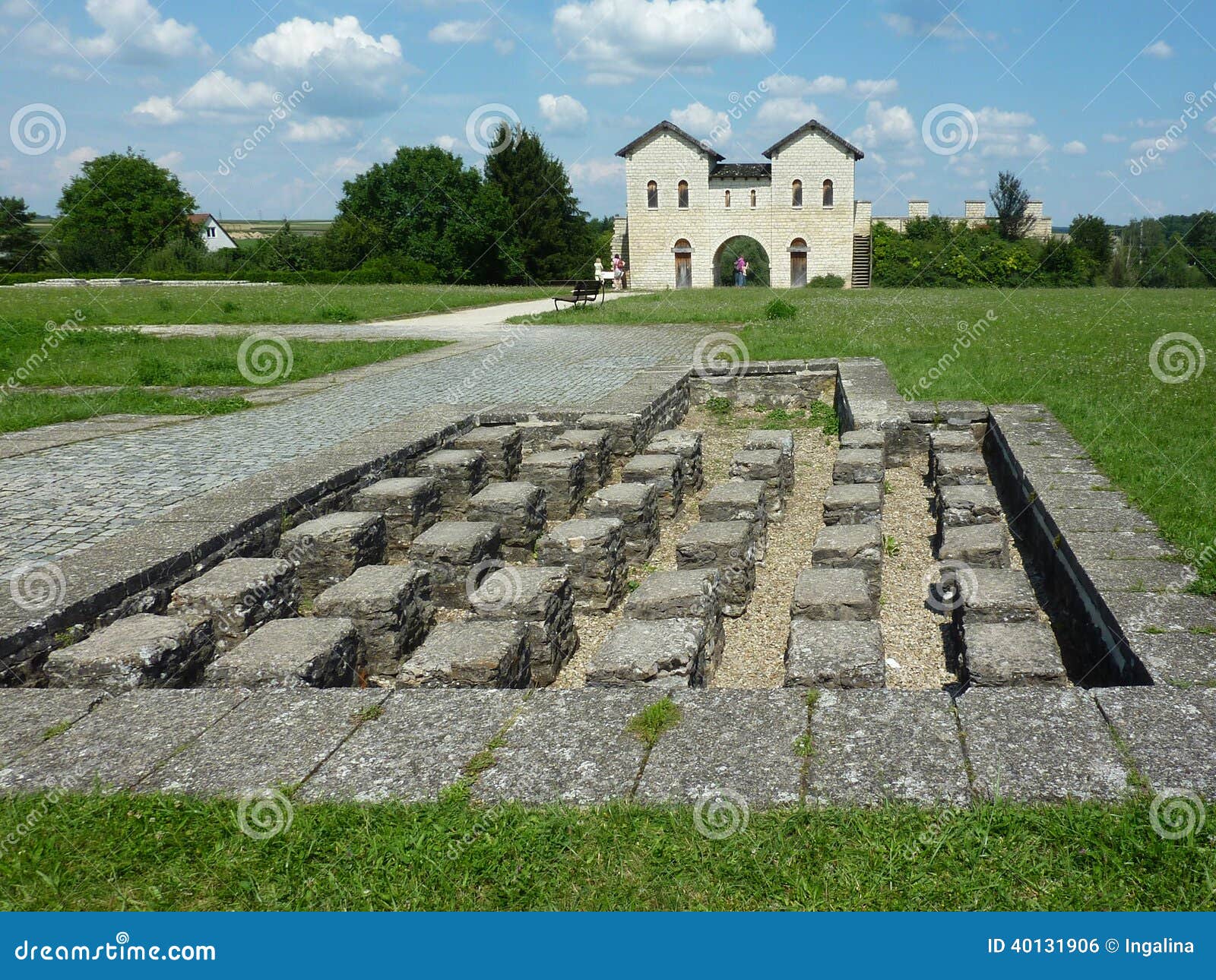 Roman Fort stock photo. Image of field, famous, scenic - 40131906