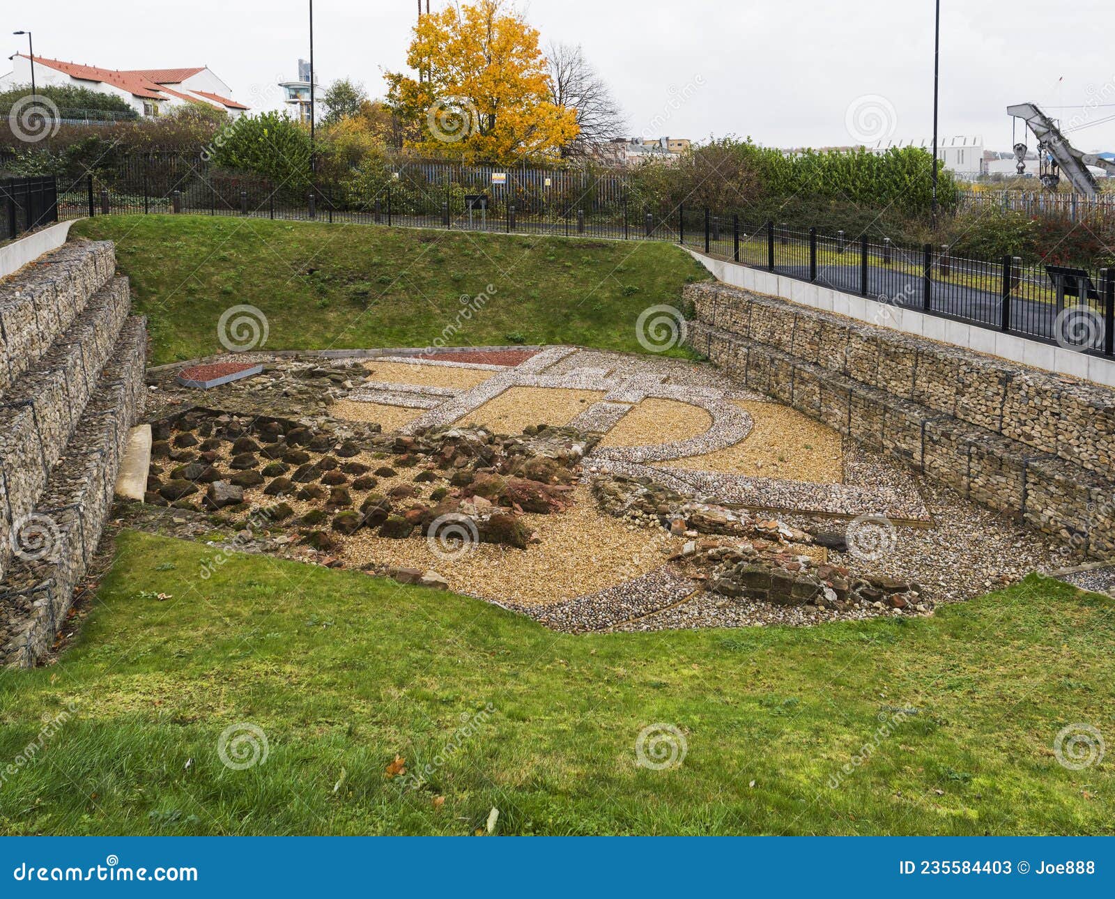 Roman Fort Baths Reconstruction at Wallsend, UK Stock Image - Image of ...