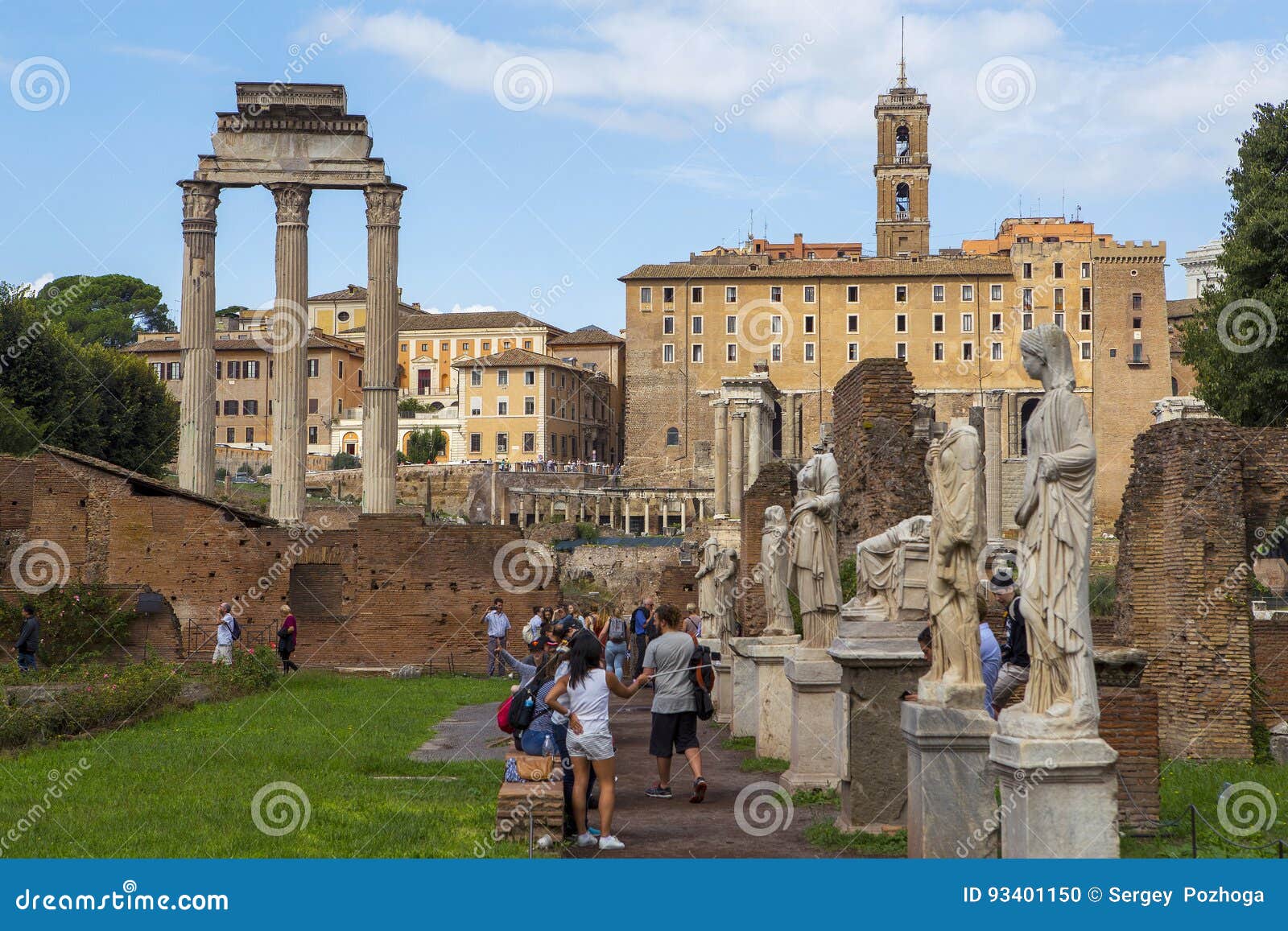 Roman Forum, altes Rom redaktionelles bild. Bild von kanal - 93401150