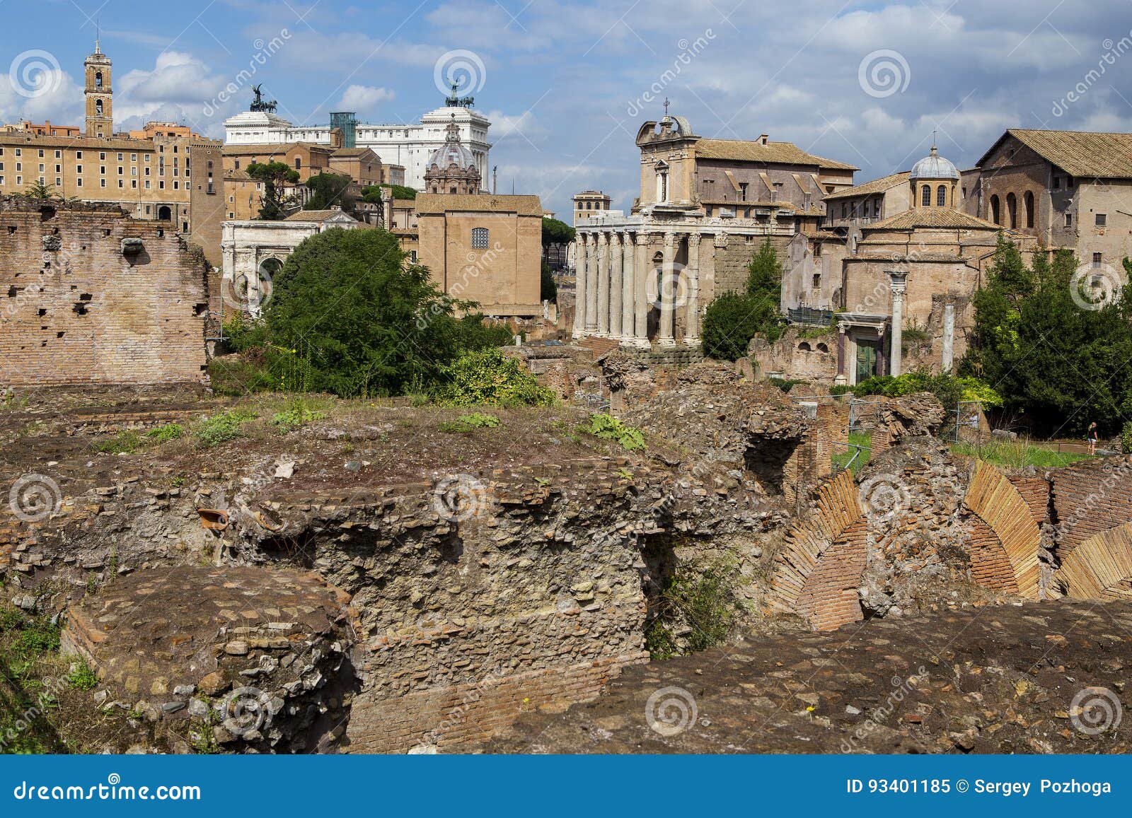 Roman Forum, altes Rom redaktionelles bild. Bild von europa - 93401185