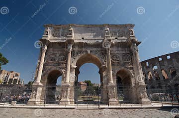 Roman Forum. Arch of Constantine Stock Image - Image of architectural ...