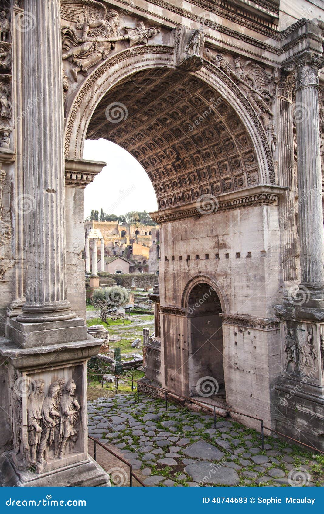 Roman forum arch stock image. Image of forum, construction - 40744683