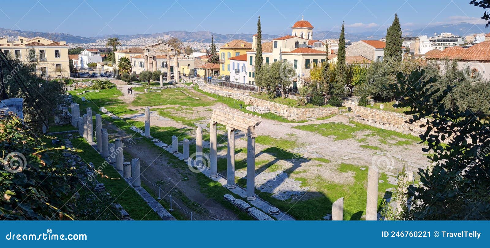 Roman Forum of Athens stock image. Image of sunny, architecture - 246760221