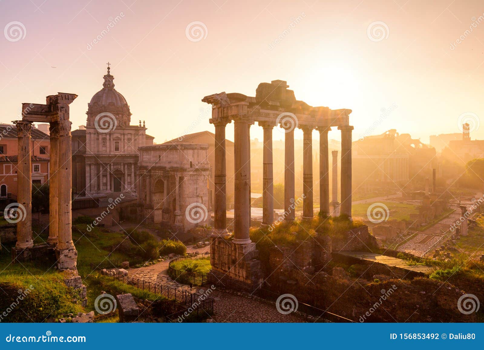 Roman Forum. Image of Roman Forum in Rome, Italy during Sunrise Stock ...