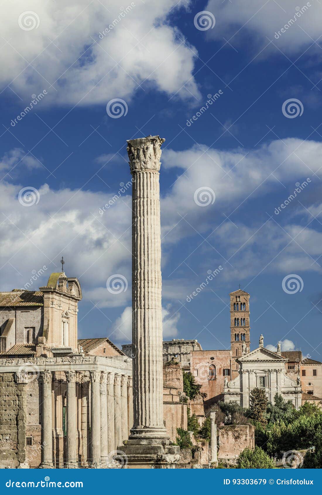 Roman Forum monuments stock image. Image of park, temple - 93303679
