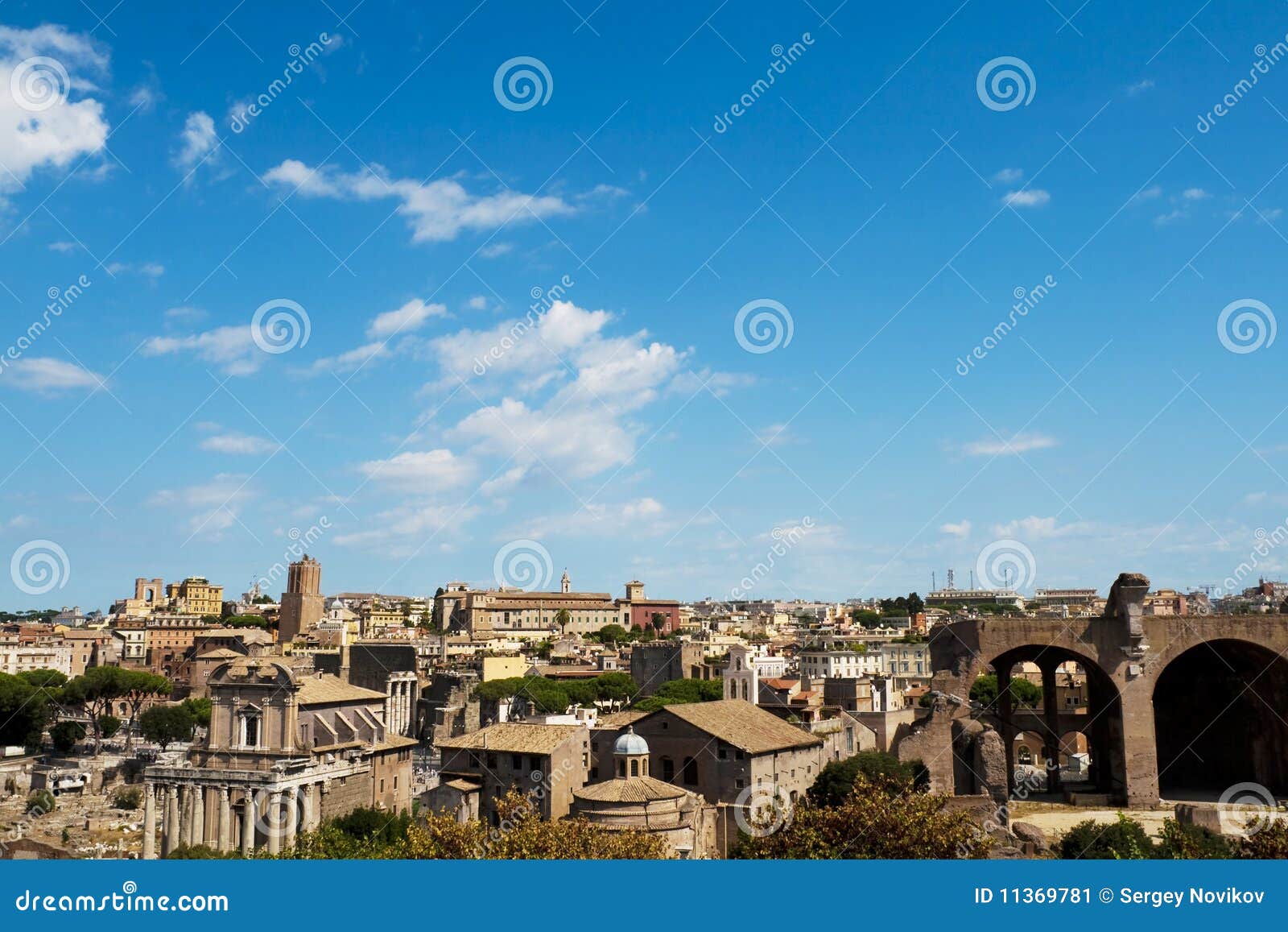 Roman forum panorama stock image. Image of roma, european - 11369781