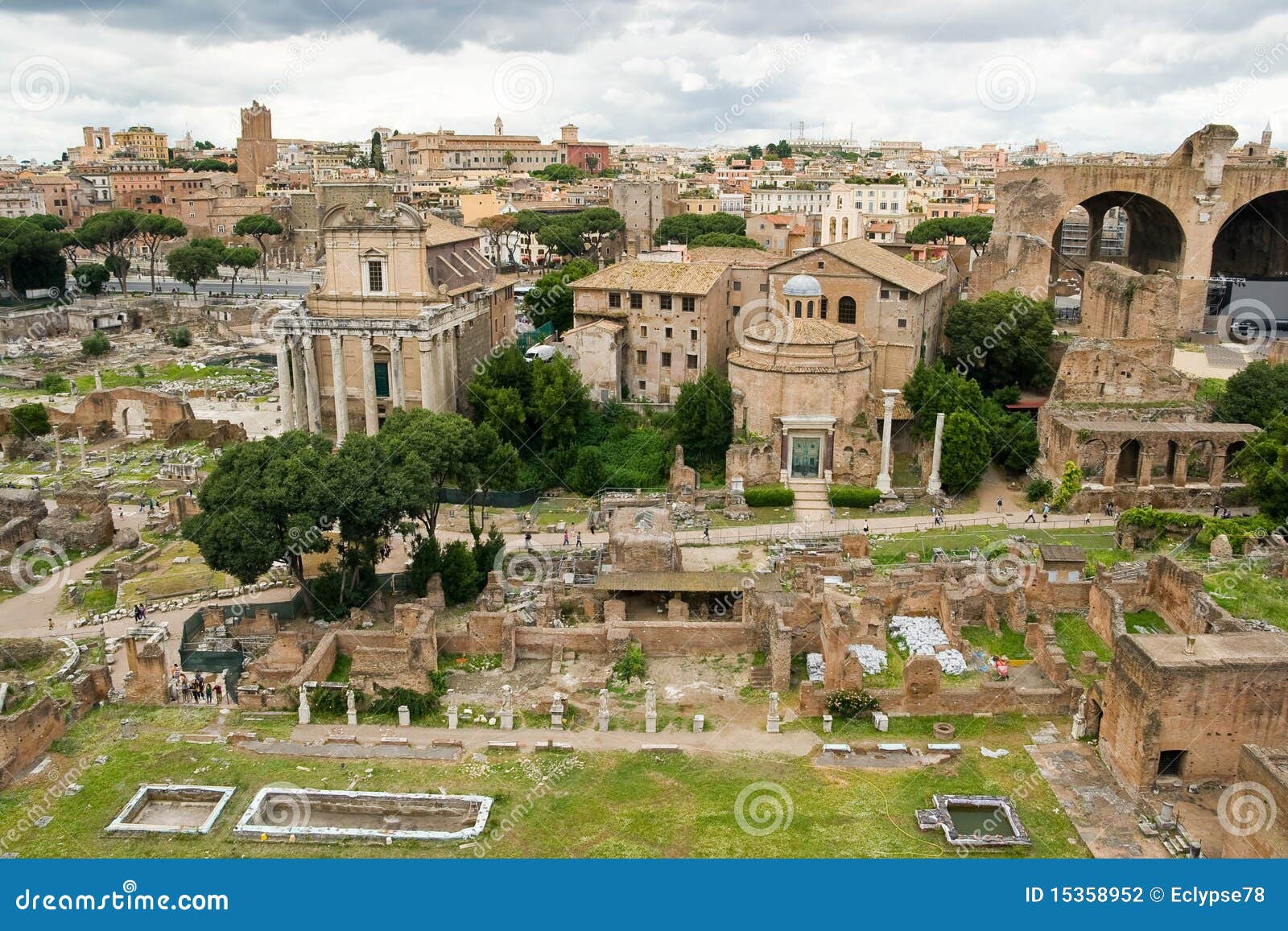 Roman forum in Rome, Italy stock photo. Image of cityscape - 15358952
