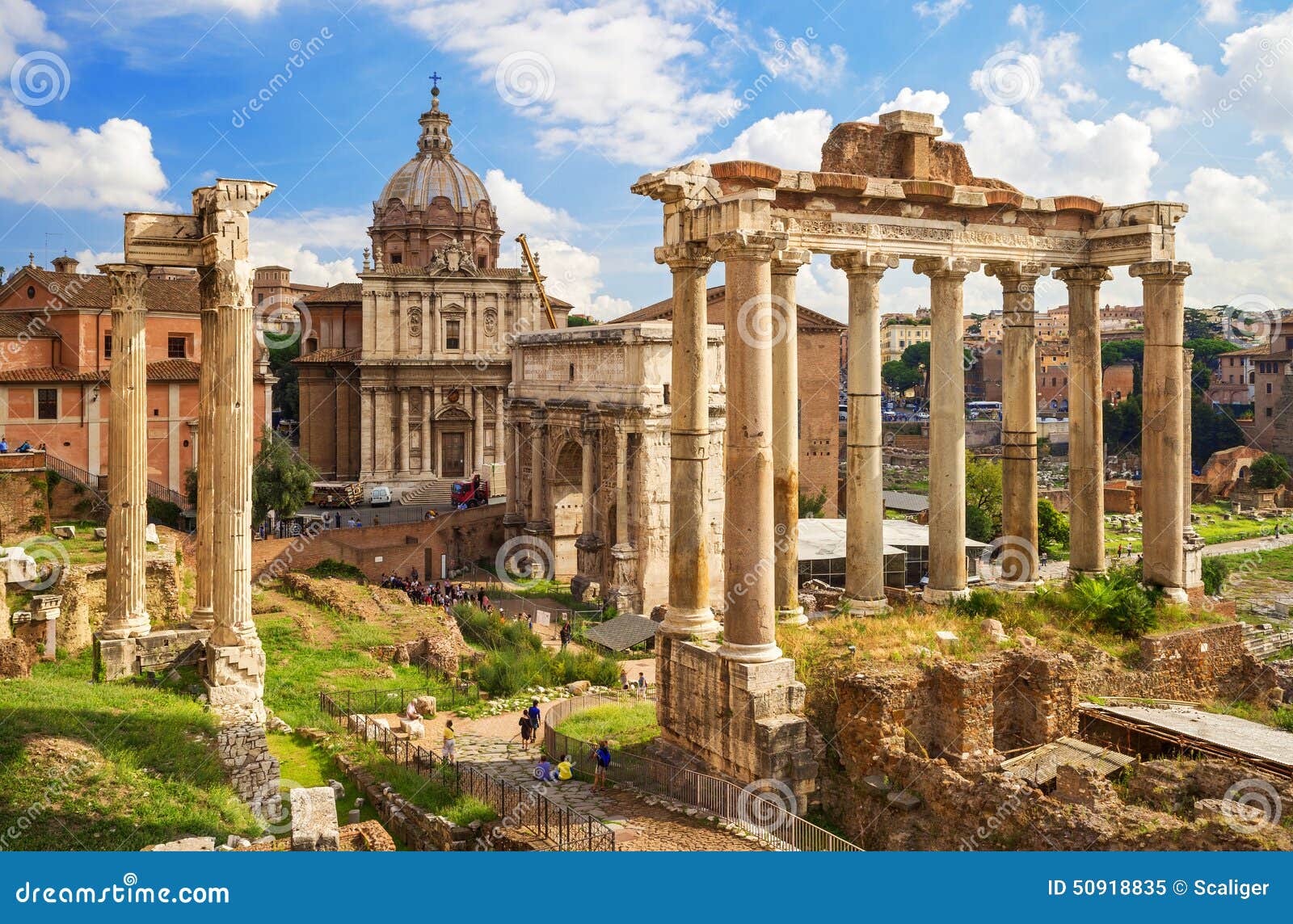 Roman Forum in Rome stock image. Image of destination - 50918835