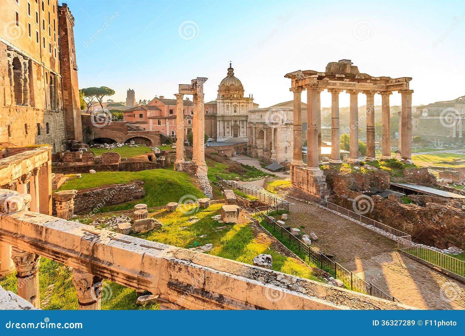 Roman Forum in Rome stock image. Image of italian, emporium - 36327289