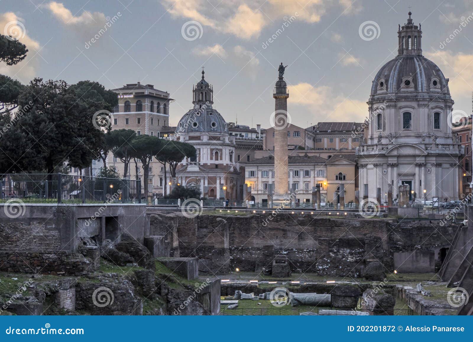 The Roman Forum in Rome at Sunset Stock Photo - Image of culture, rome ...