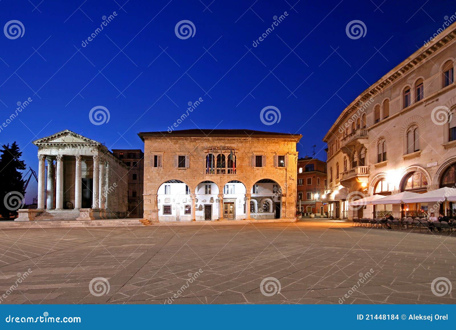 Roman Forum, Square in Pula Stock Photo - Image of ancient, medieval ...