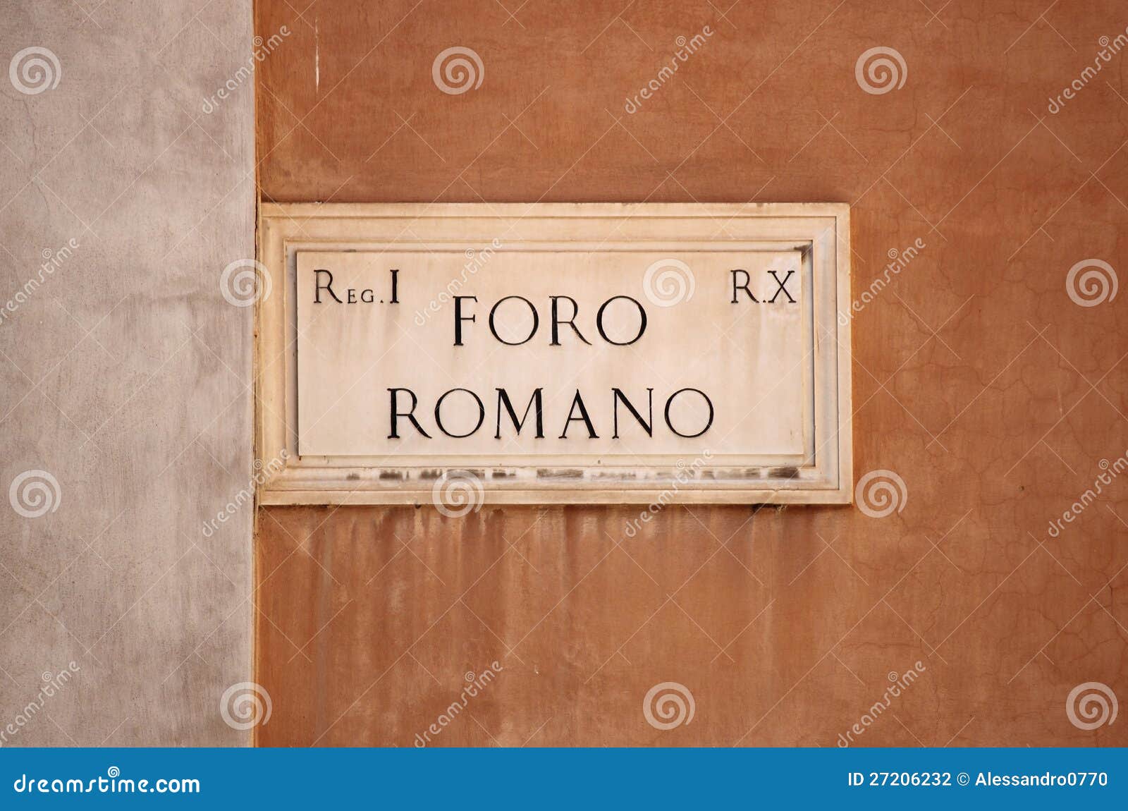 Roman Forum street sign stock photo. Image of rome, building - 27206232