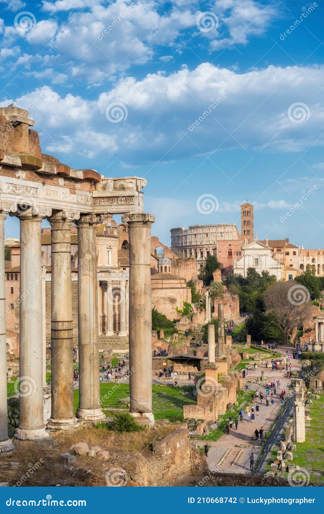 Roman Forum at Sunset in Rome, Italy. Stock Photo - Image of sunset ...
