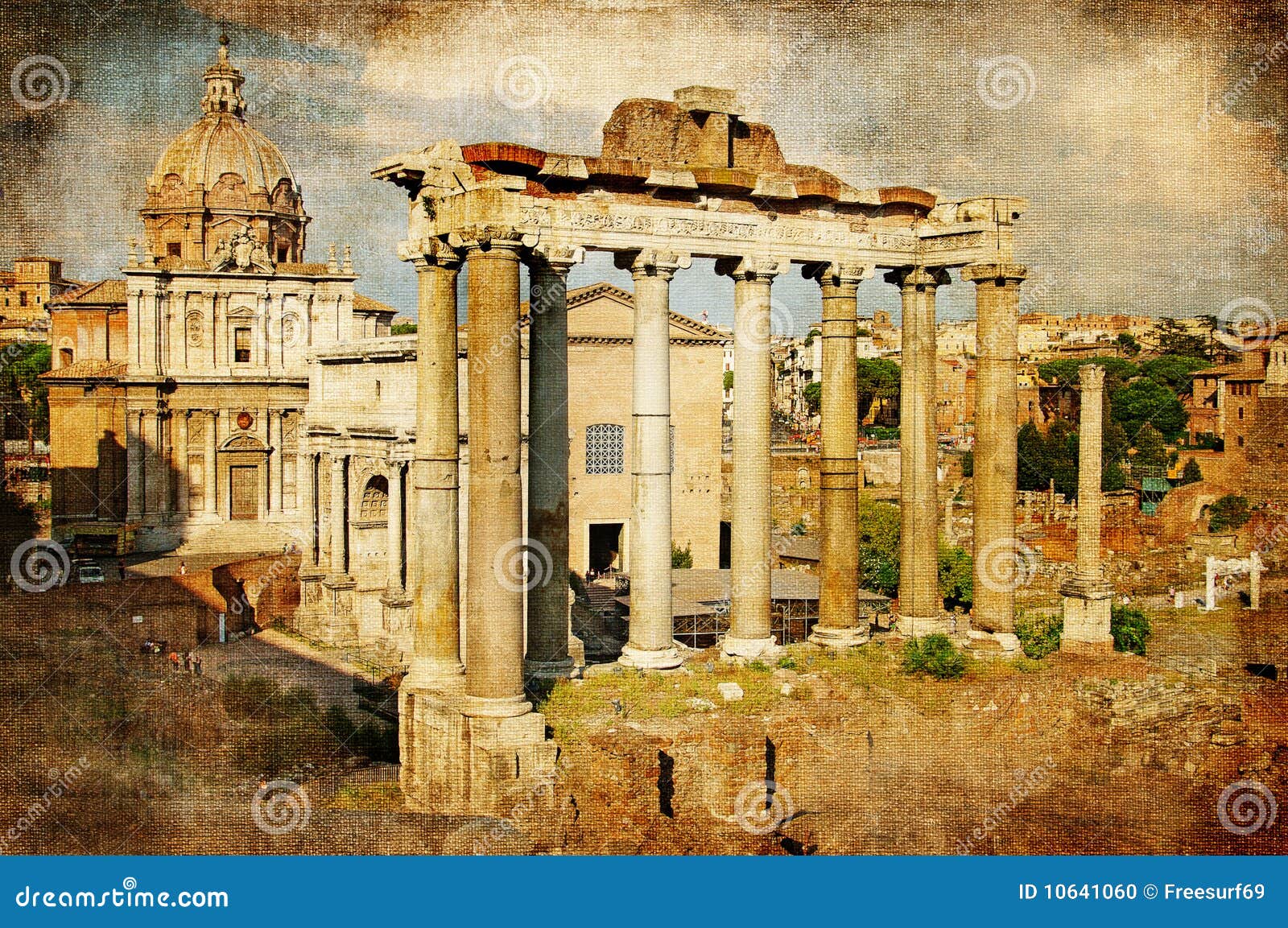 Roman Forums stock photo. Image of architecture, building - 10641060