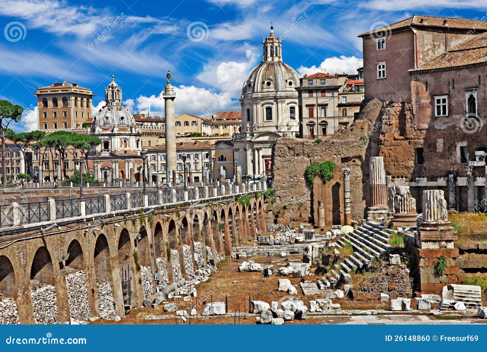 Roman forums stock photo. Image of bright, building, duality - 26148860