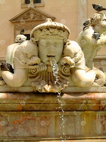 Roman Fountain stock photo. Image of drip, face, marble - 4347916