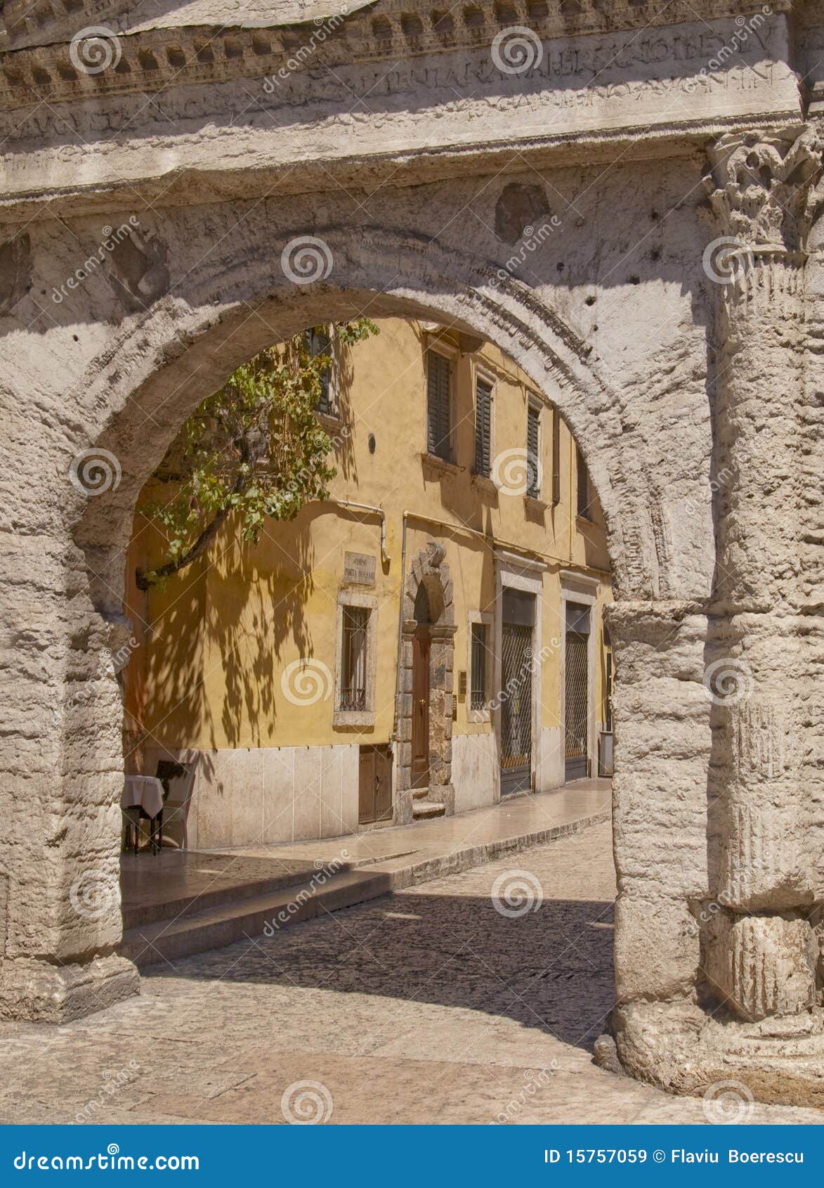 Roman Gate in Verona stock image. Image of gate, roman - 15757059