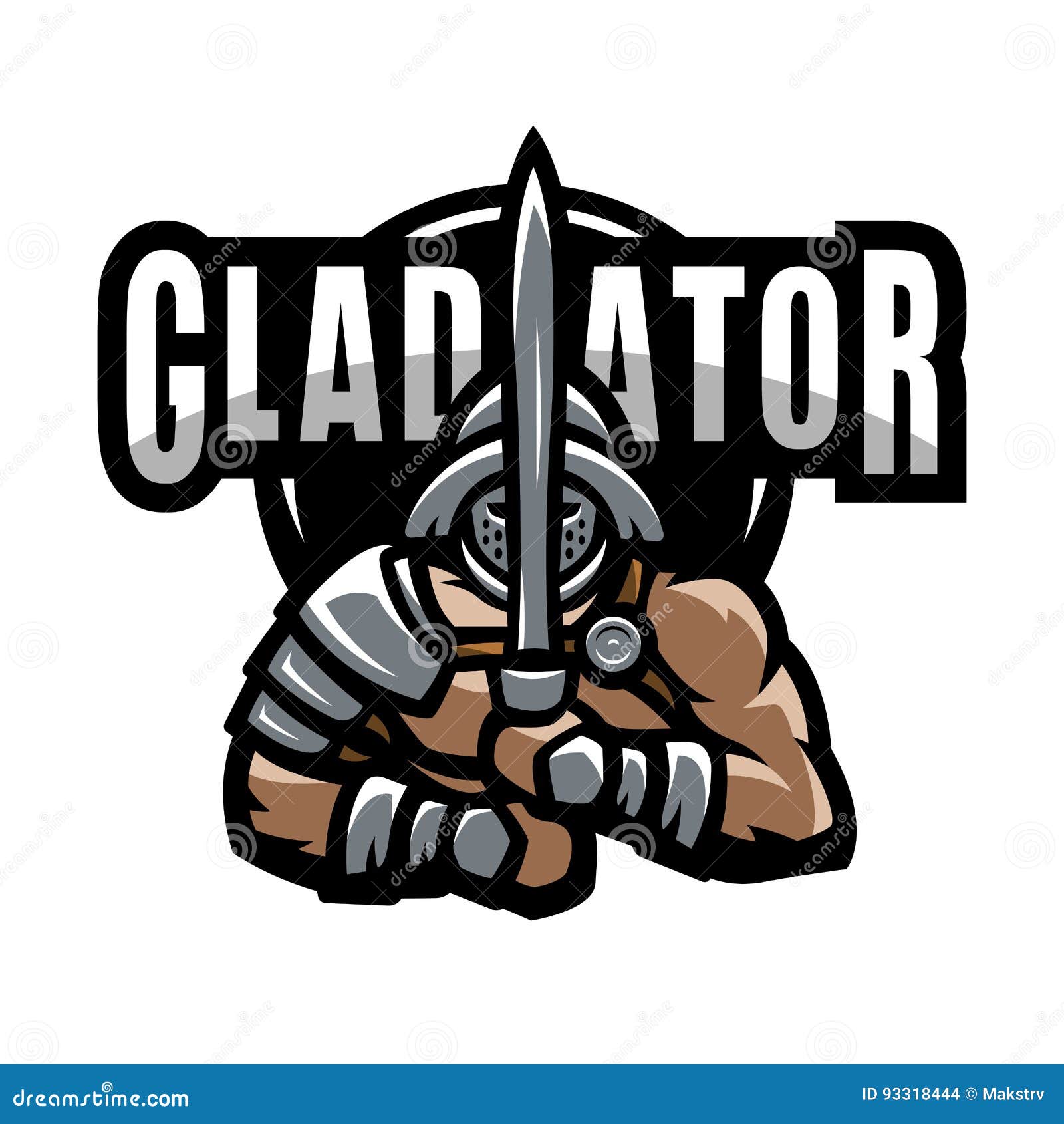 Roman gladiator. stock vector. Illustration of hero, rome - 93318444
