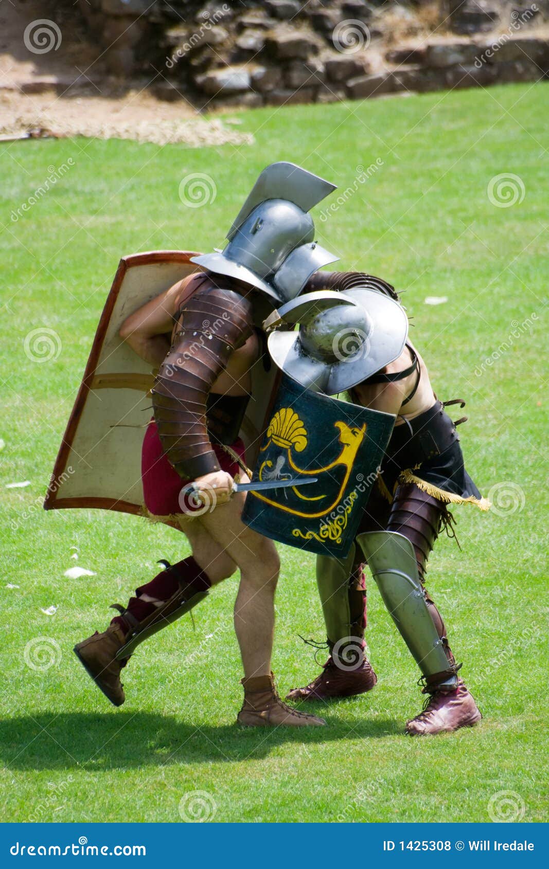 Roman Gladiators stock photo. Image of armor, fighting - 1425308
