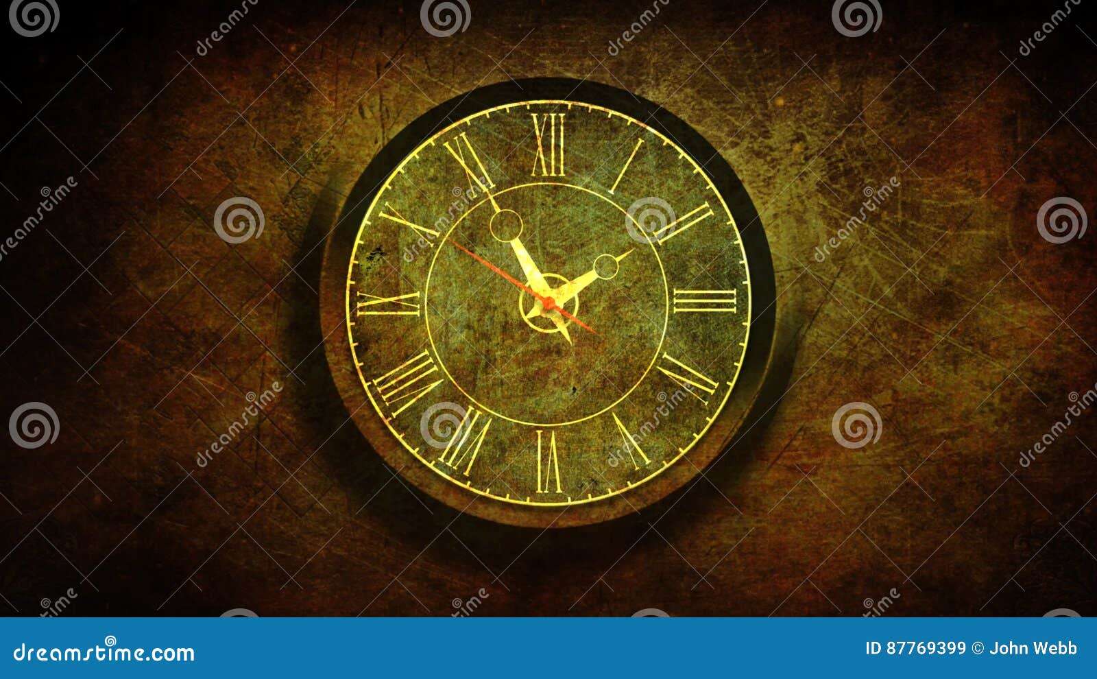 Roman Grunge Clock with Particles 4K Loop Stock Video - Video of motion ...