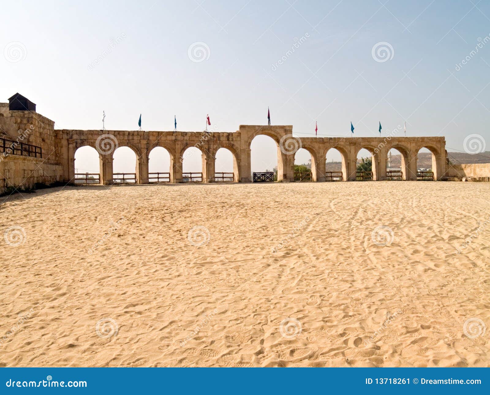 Roman Hippodrome in Jerash, Jordan Stock Image - Image of antique ...