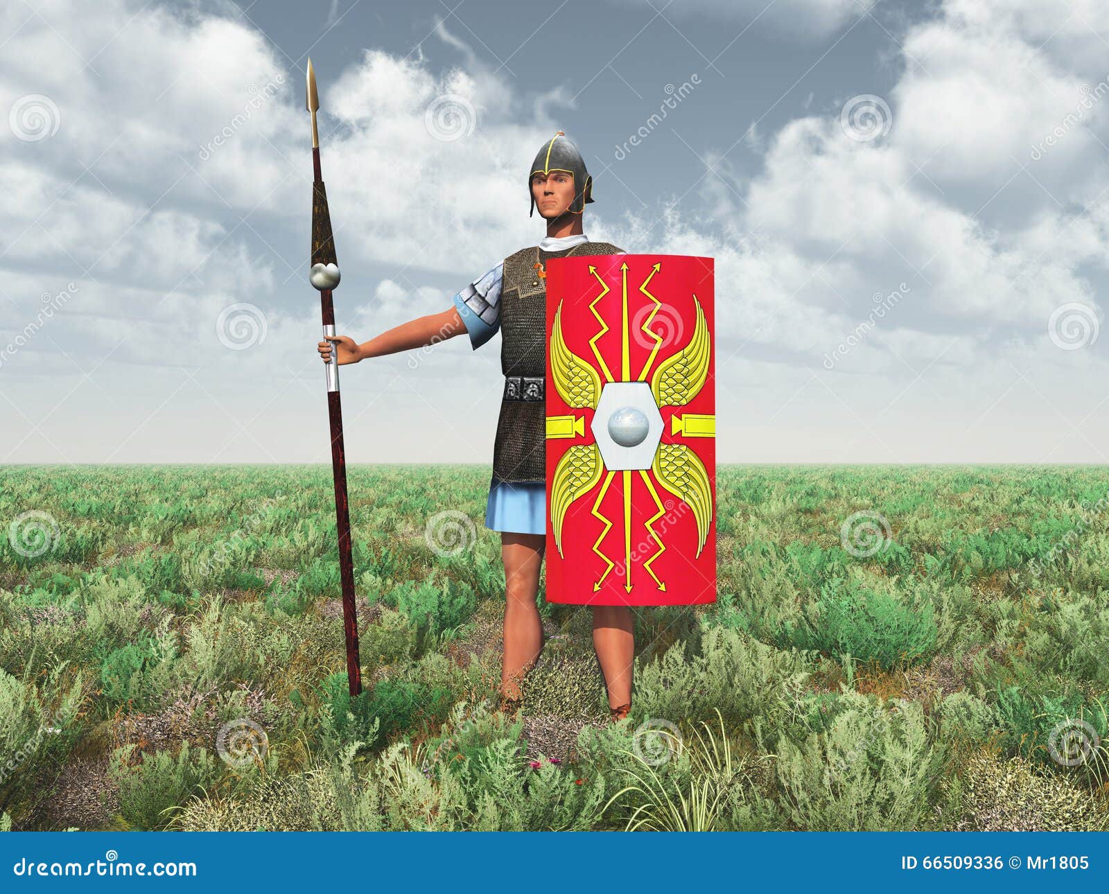 Roman legionary stock illustration. Illustration of warrior - 66509336