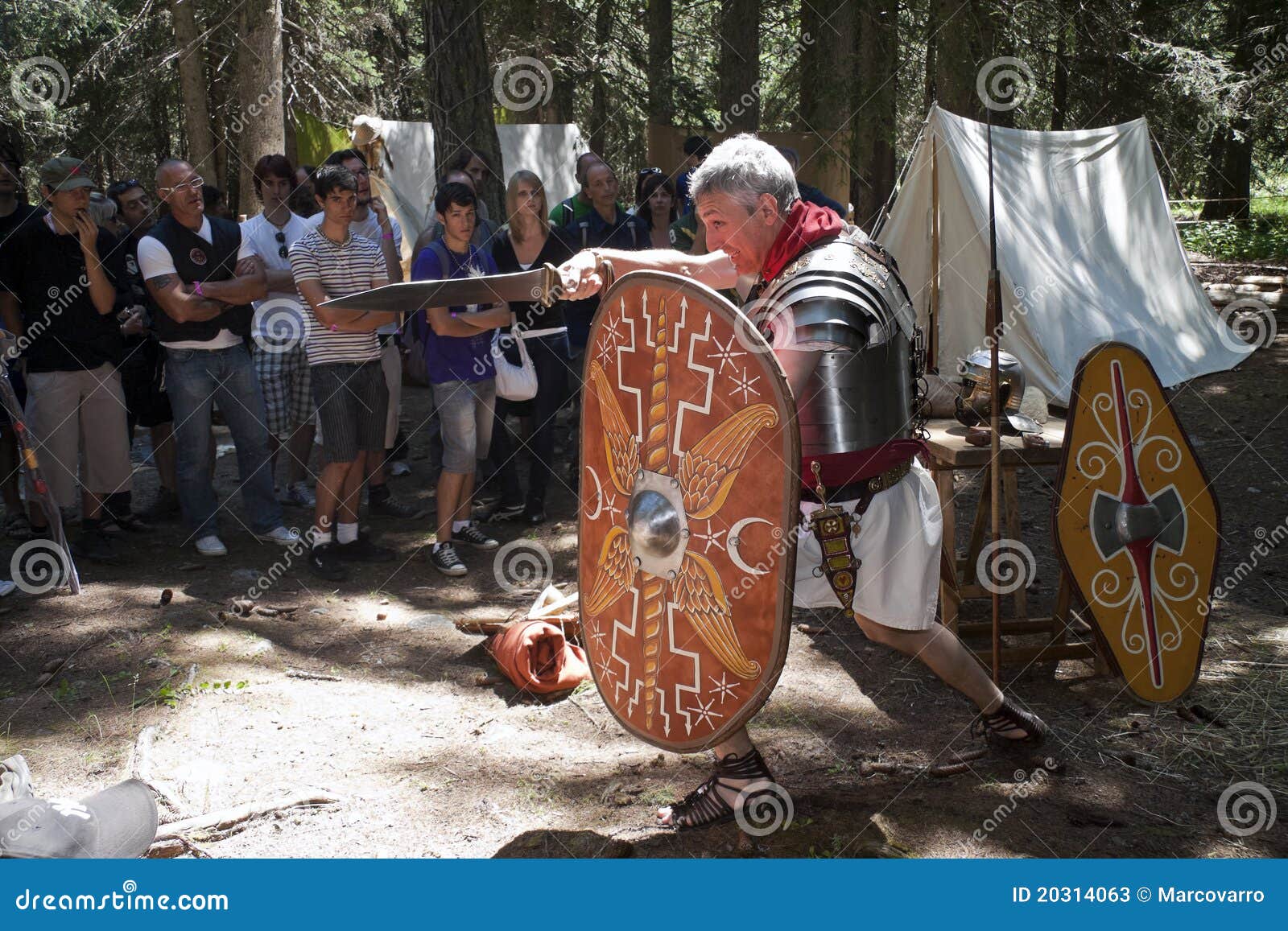Roman legionary fights editorial stock photo. Image of costume - 20314063