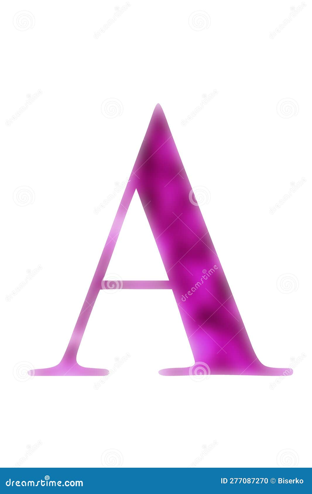 Roman letter a stock illustration. Illustration of violet - 277087270
