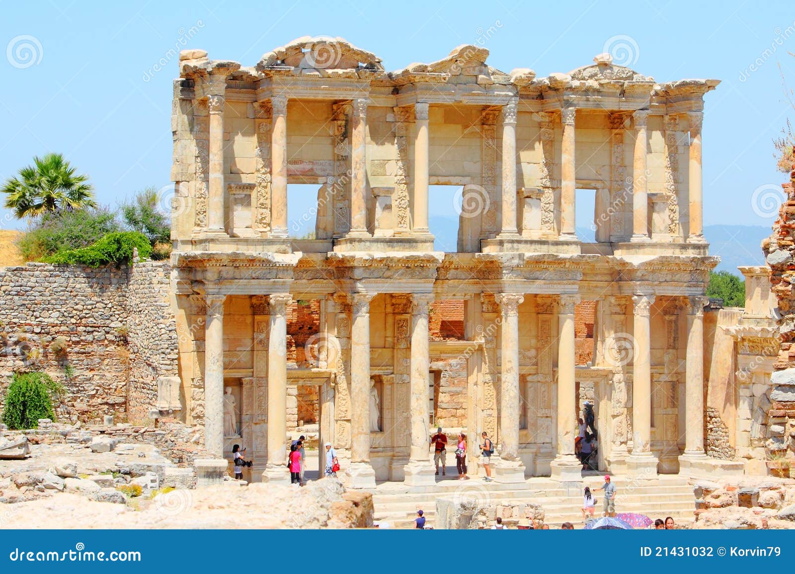 Roman Library of Celsus stock photo. Image of antiquity - 21431032