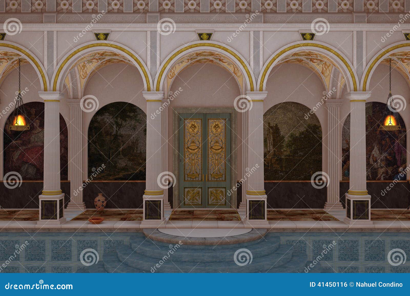 Roman Luxurious Swimming Pool Stock Photo - Image of stone, sauna: 41450116