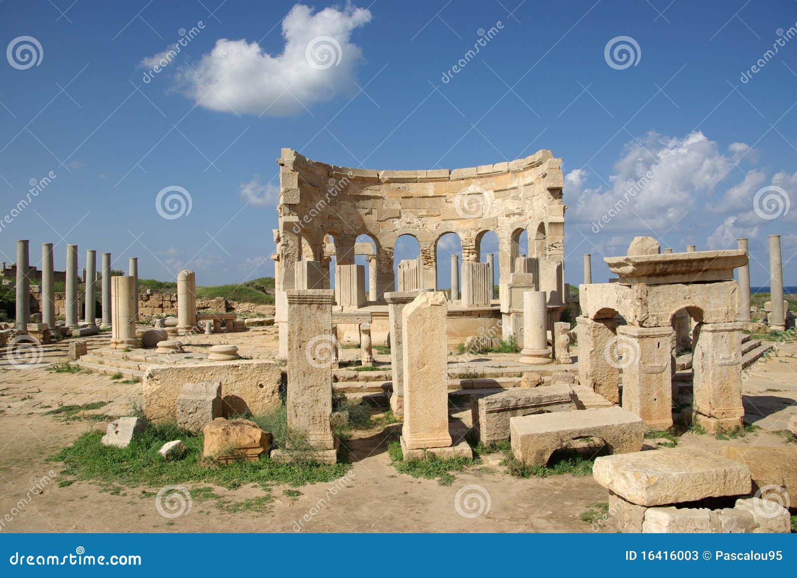 Roman market, Libya stock image. Image of archaeological - 16416003