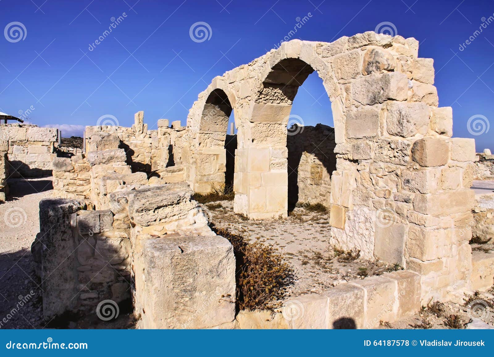 Roman Monuments Kourion, Cyprus Stock Photo - Image of antique, ruins ...