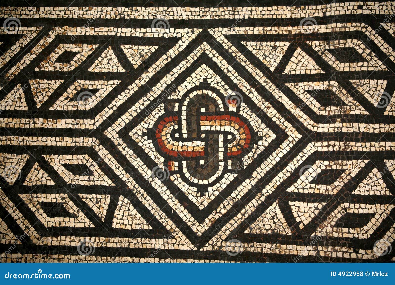 Roman Mosaic Abstact Pattern Stock Illustration - Illustration of ...