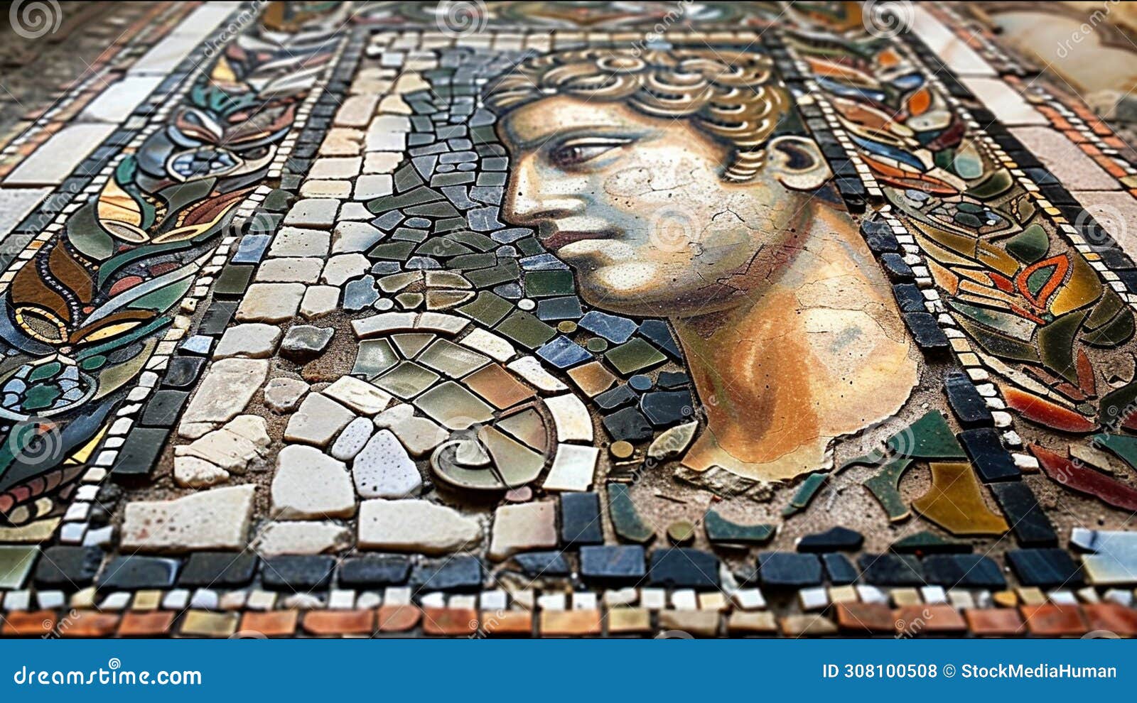 Roman Mosaic Ancient Tile Work Beautiful Mysterious History Stock ...