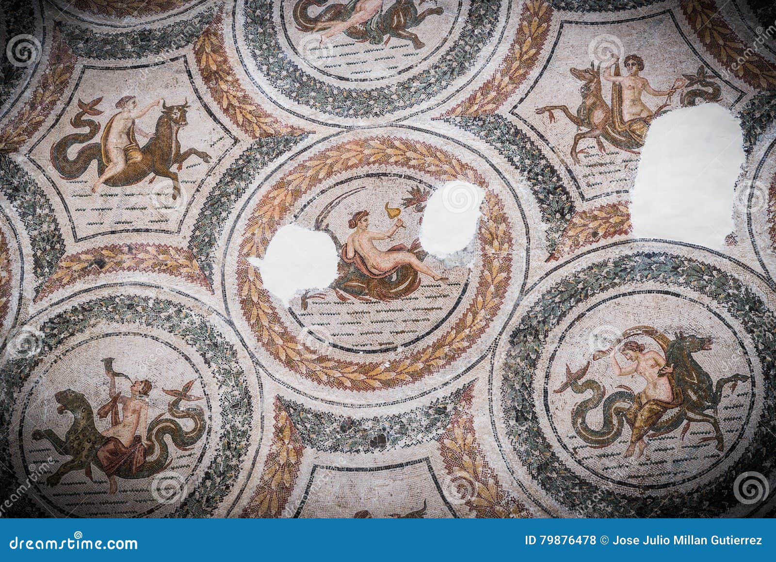 Roman mosaics stock photo. Image of mosaics, museum, islam - 79876478