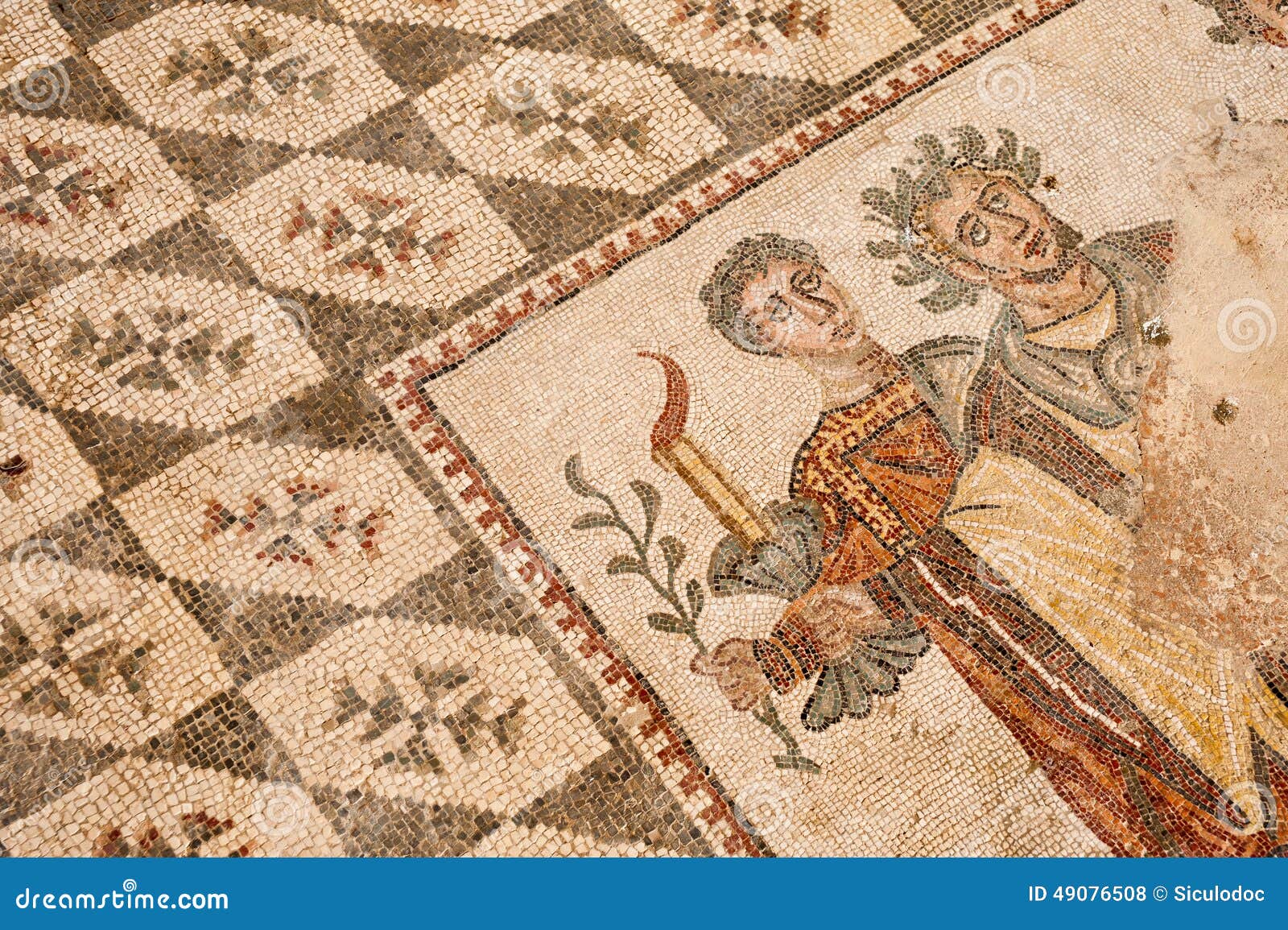 Roman mosaik arkivfoto. Bild av bekläda, fördärva, utformning - 49076508